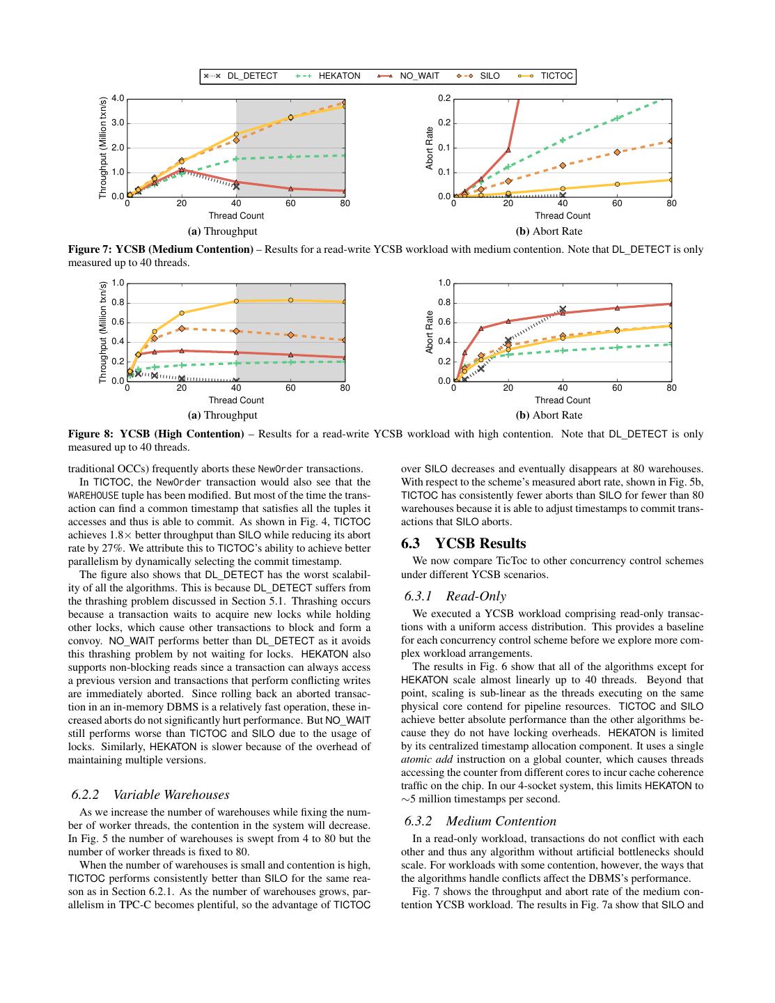 TicToc Time Traveling Optimistic Concurrency Control