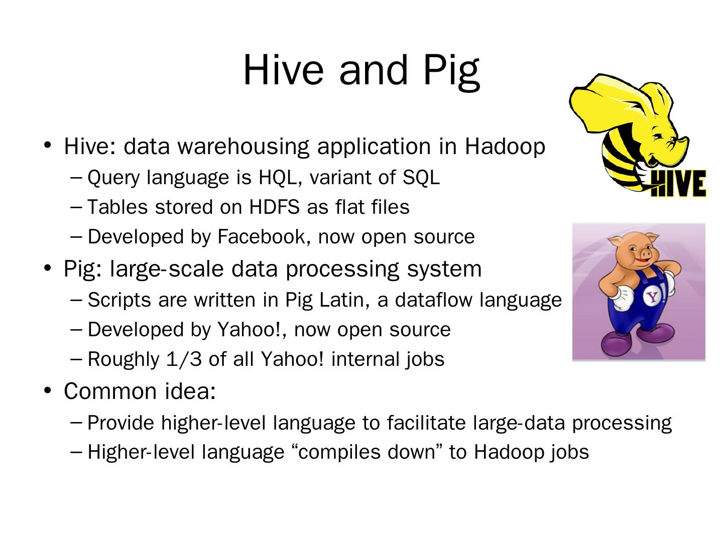 Hbase Hive And Pig