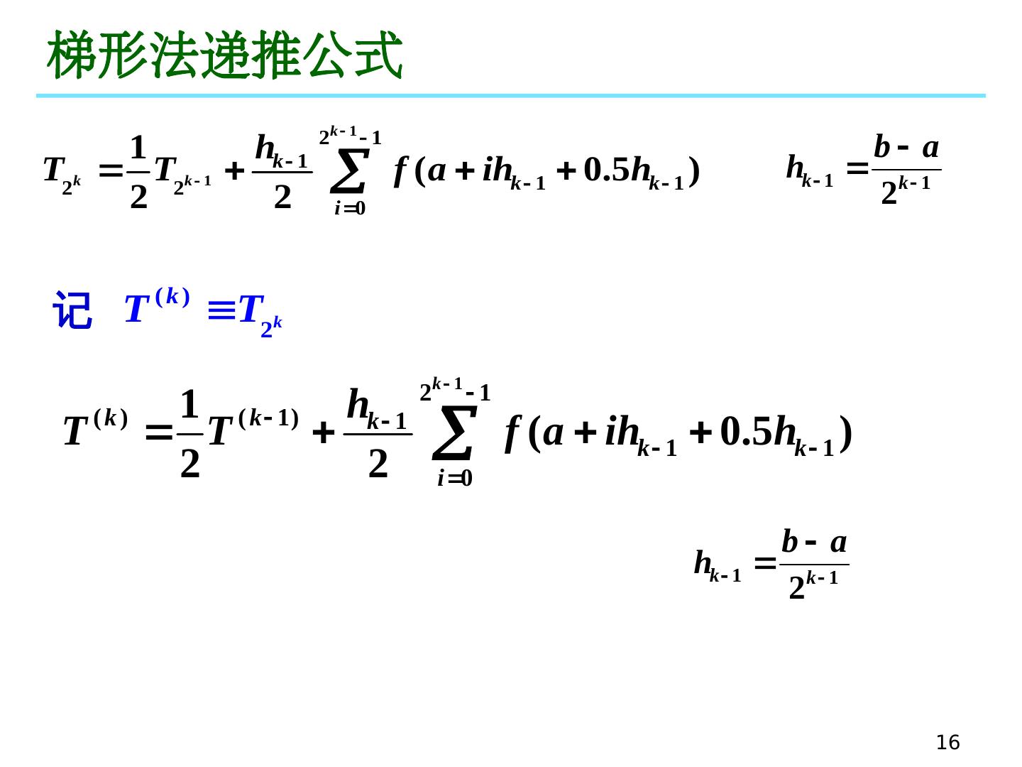 04 复合求积公式 Romberg 算法