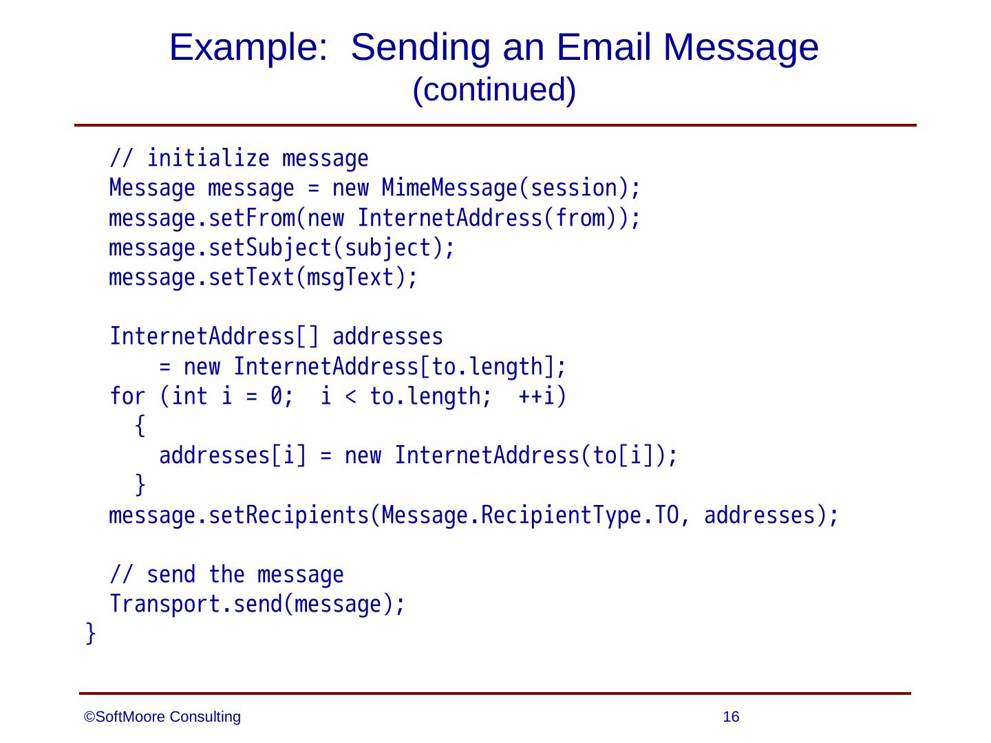 21 - Overview of JavaMail