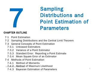 7 Sampling Distributions and Point Estimation of ... - MathAlpha