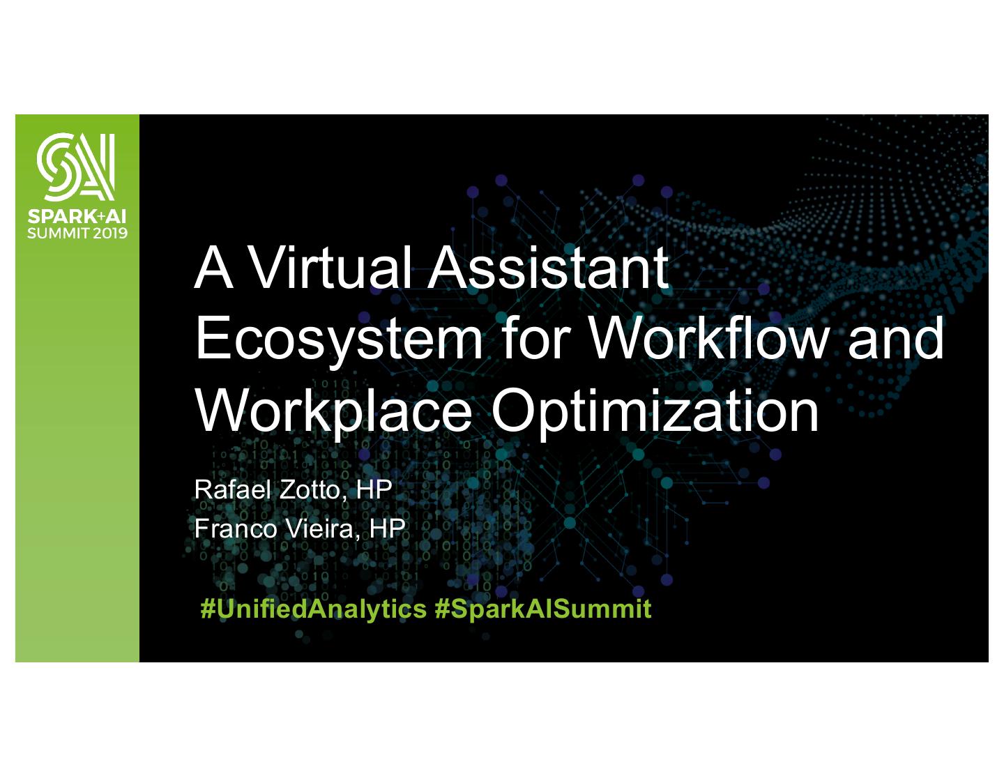 A Virtual Assistant Ecosystem For Workflow And Workplace Optimization