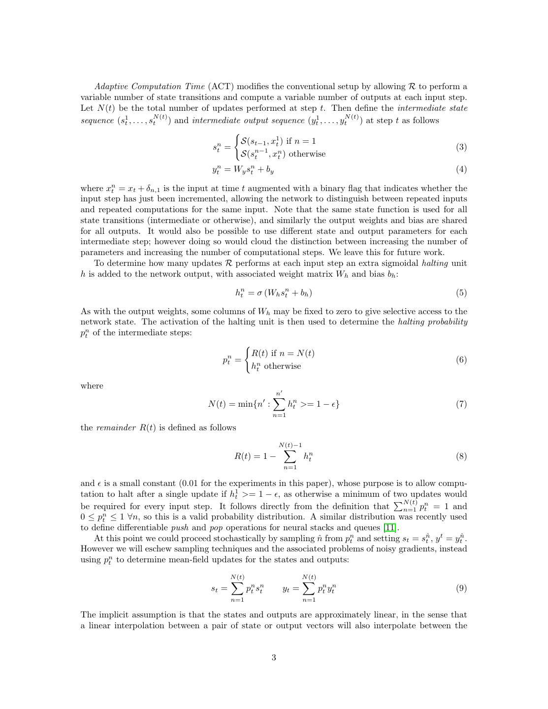 Adaptive Computation Time For Recurrent Neural Networks