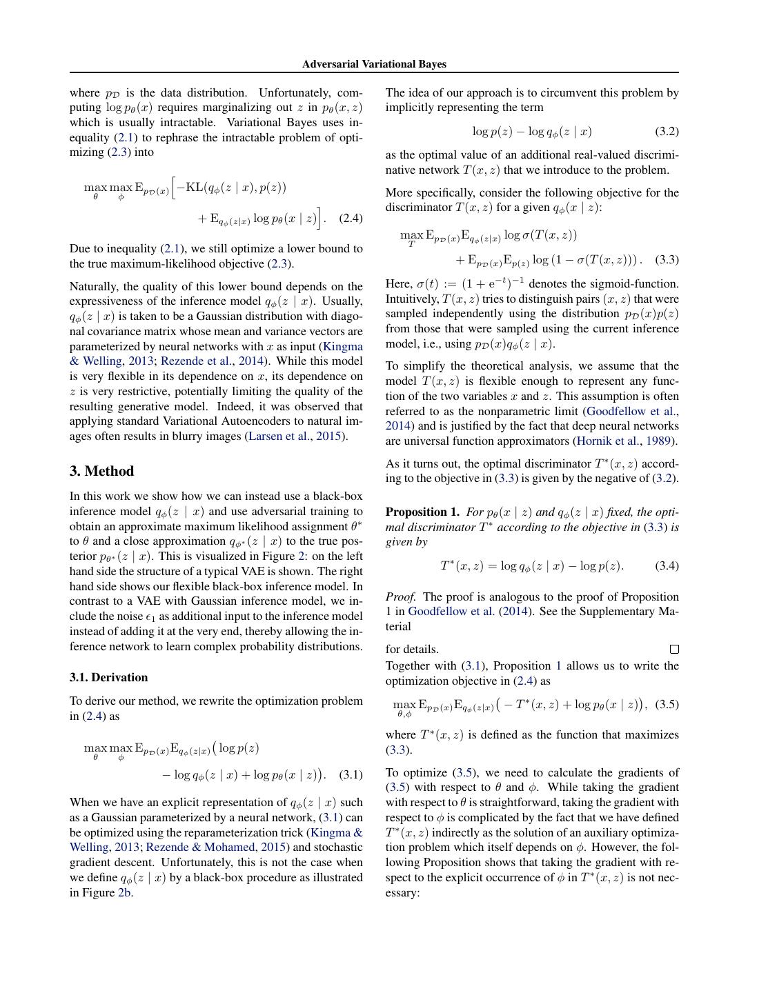 Adversarial Variational Bayes