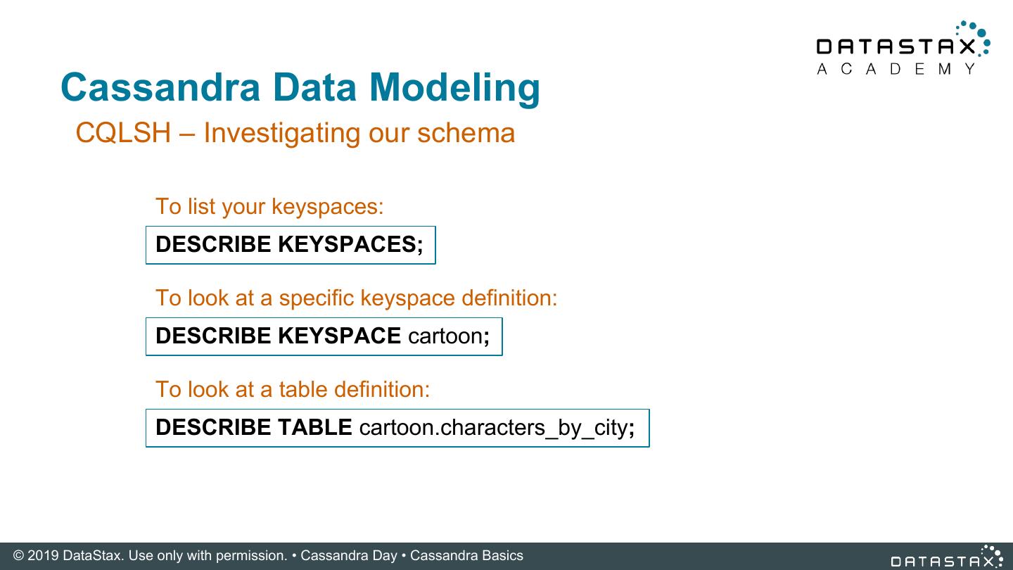 Cassandra Day - Data Modeling