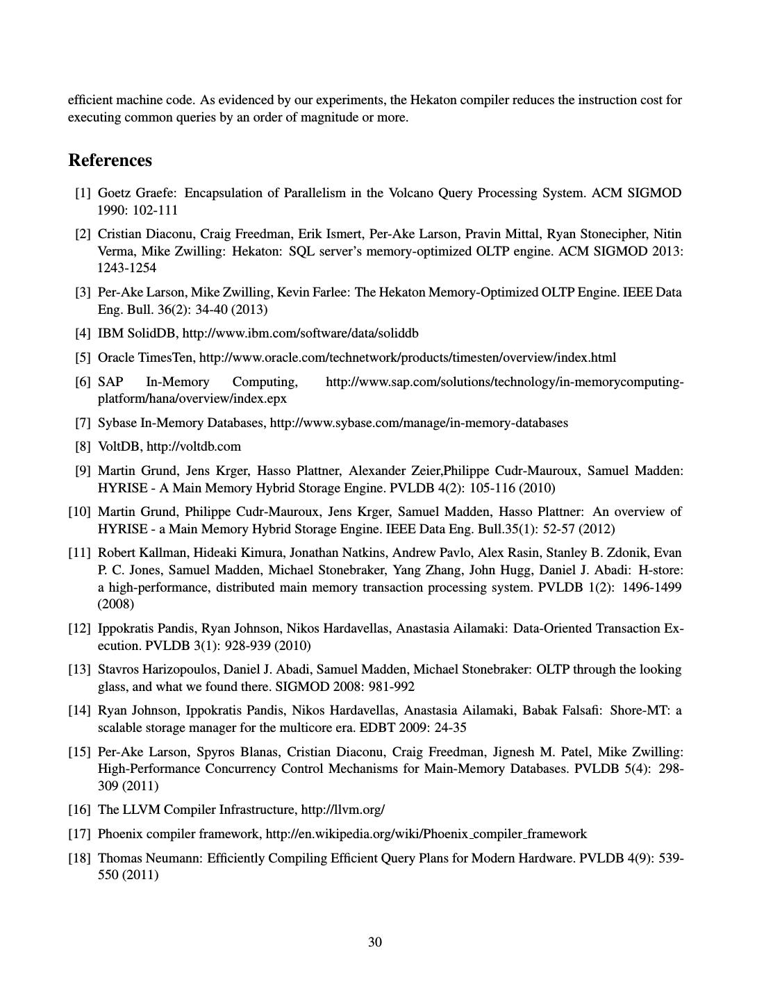 Compilation in the Microsoft SQL Server Hekaton Engine Compilation in the Microsoft SQL Server Hekaton Engine