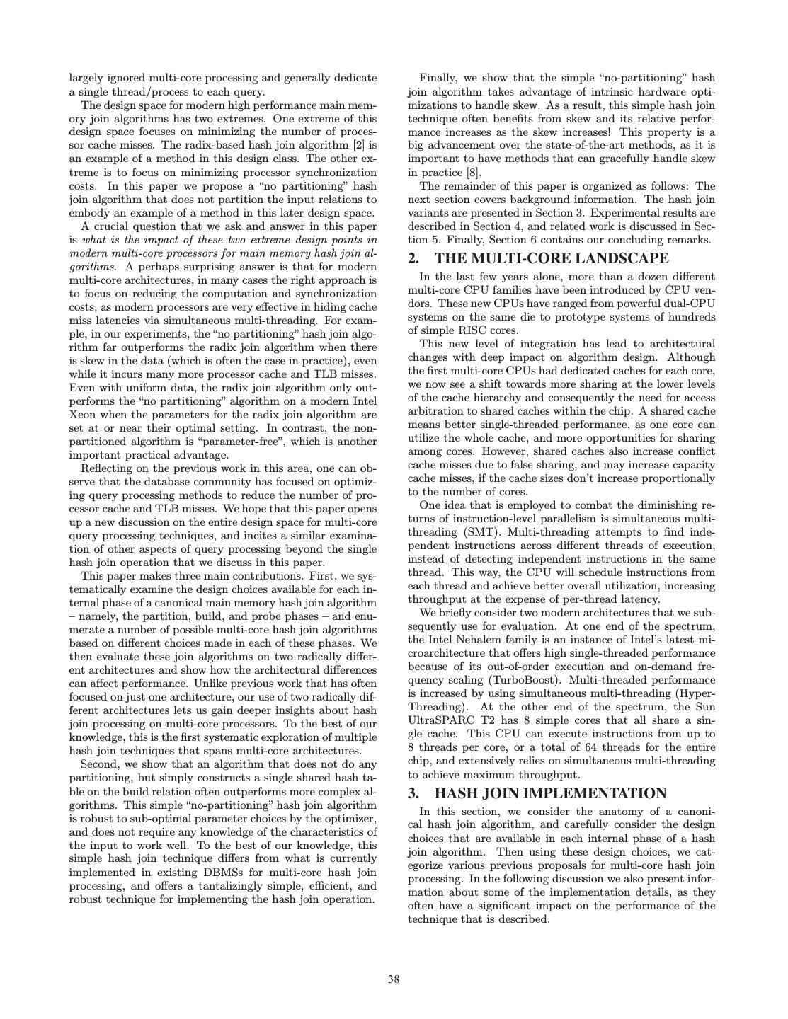 Design And Evaluation Of Main Memory Hash Join Algorithms 