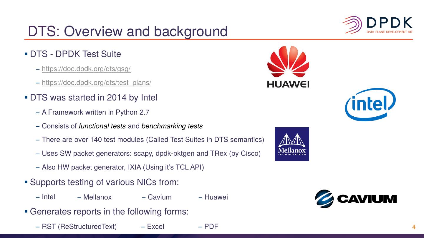 Developing CI/CD for NICs DPDK PMD using DTS