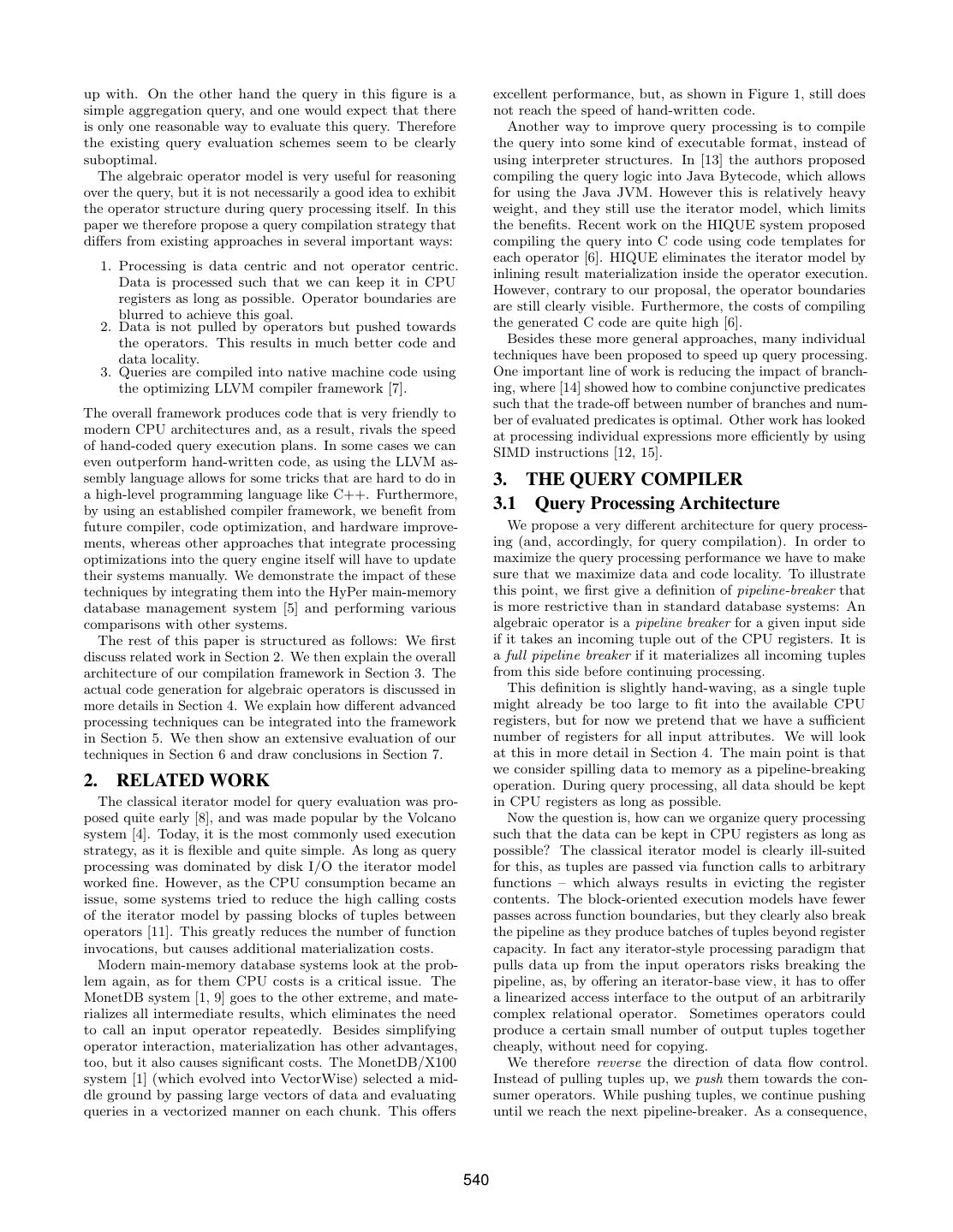 Efficiently Compiling Efficient Query Plans Efficiently Compiling Efficient Query Plans