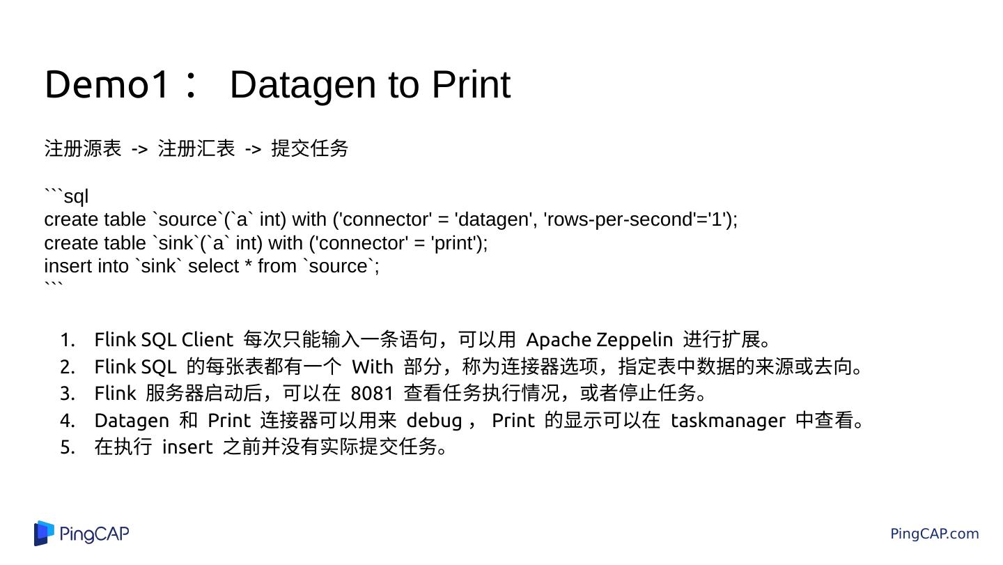 Flink TiDB 实时数仓