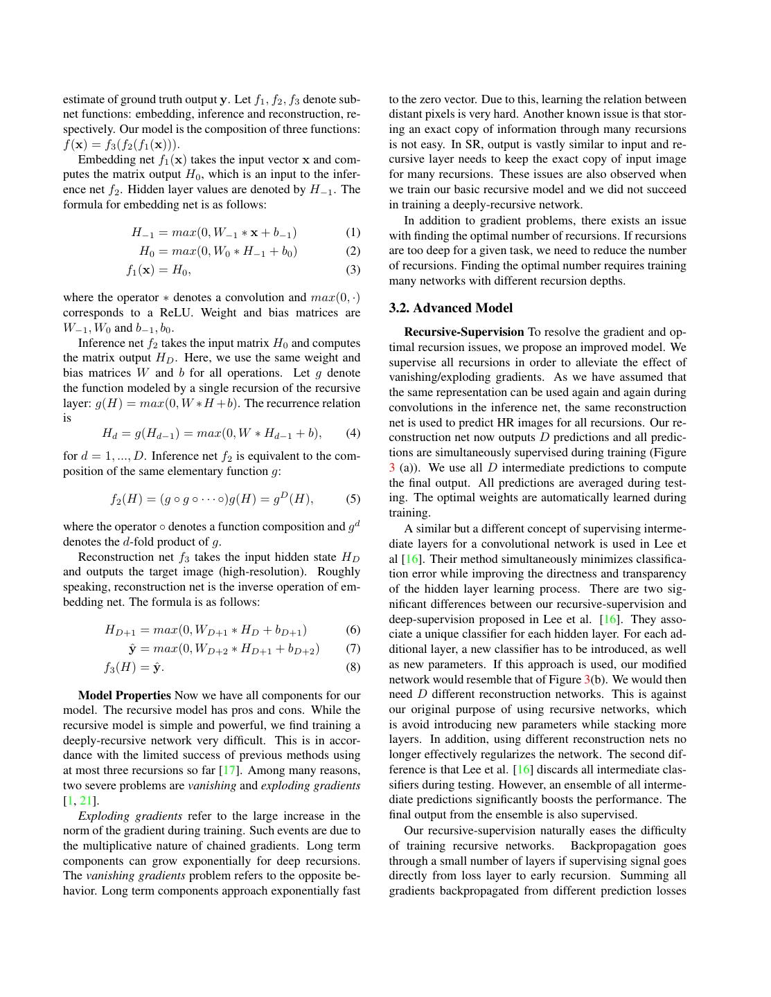 Deeply Recursive Convolutional Network For Image Super Resolution