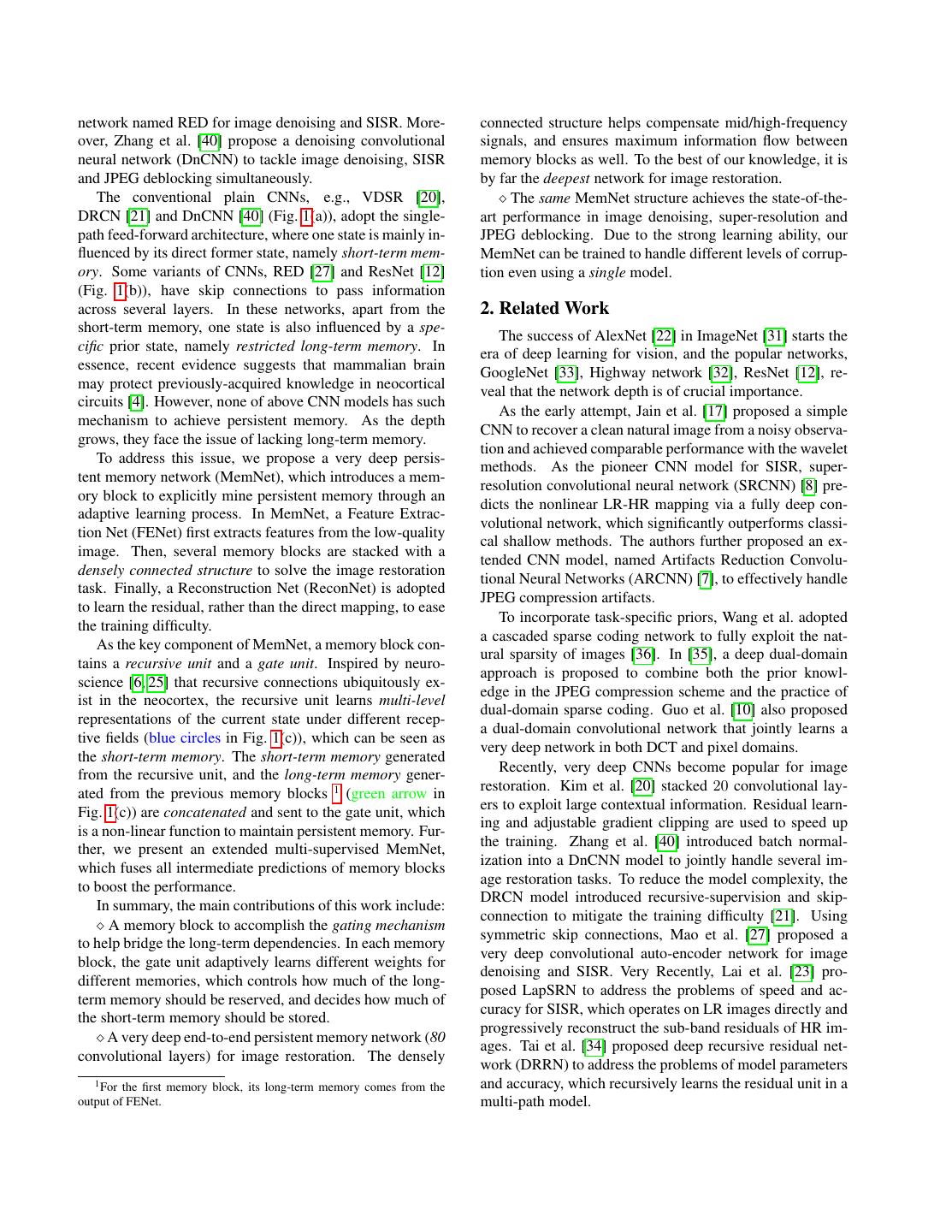 Memnet A Persistent Memory Network For Image Restoration