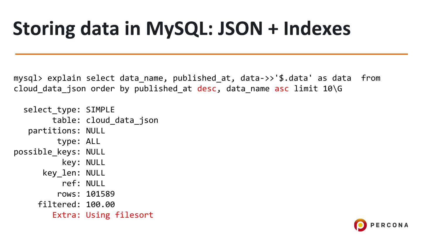 MySQL Flexible Schema for IoT
