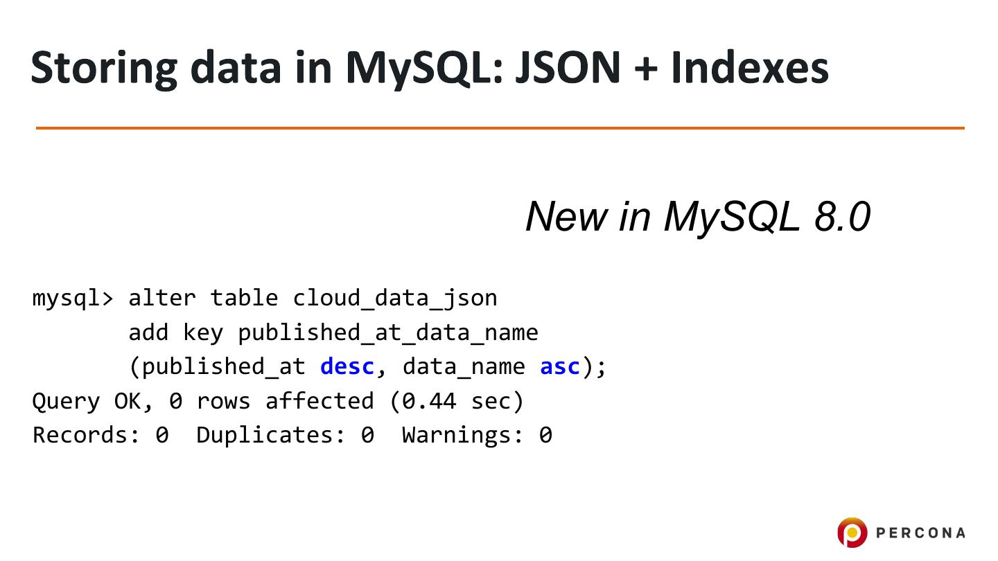 MySQL Flexible Schema for IoT