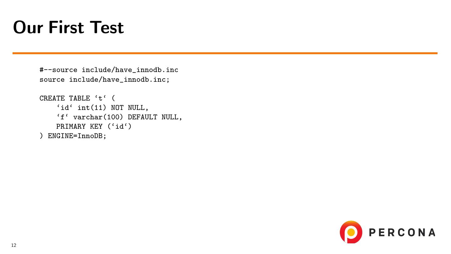 Mysql Test Framework For Troubleshooting
