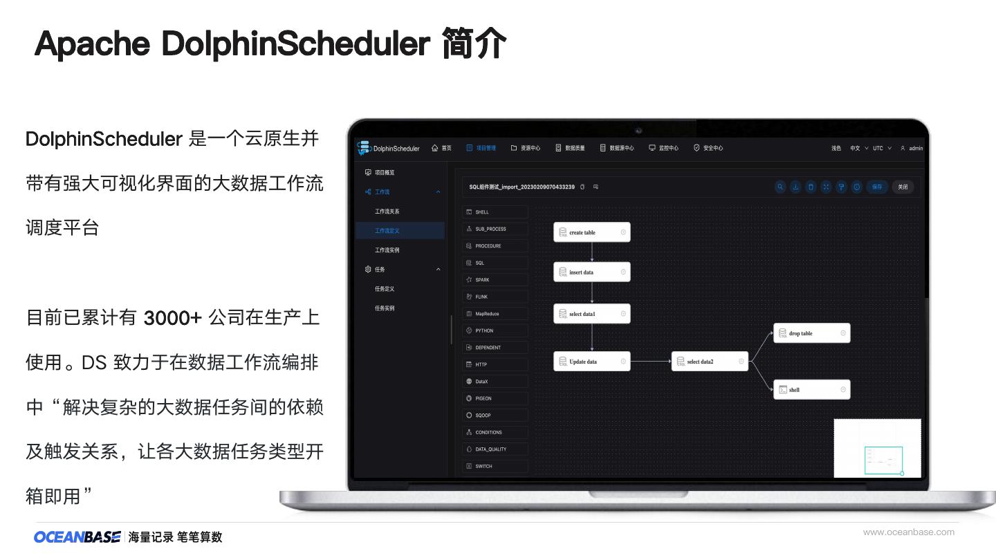 OceanBase开发者大会-基于DolphinScheduler构建分布式大数据调度平台实践