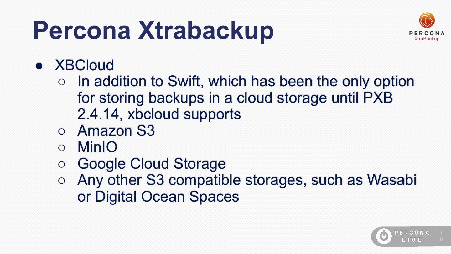 Percona Xtrabackup Vs Mariabackup Vs Mysql Enterprise Backup
