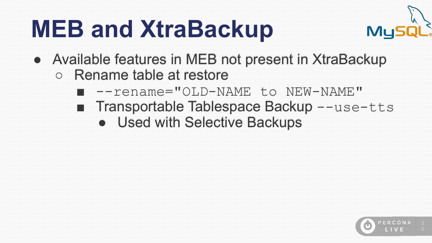 Percona Xtrabackup Vs Mariabackup Vs Mysql Enterprise Backup