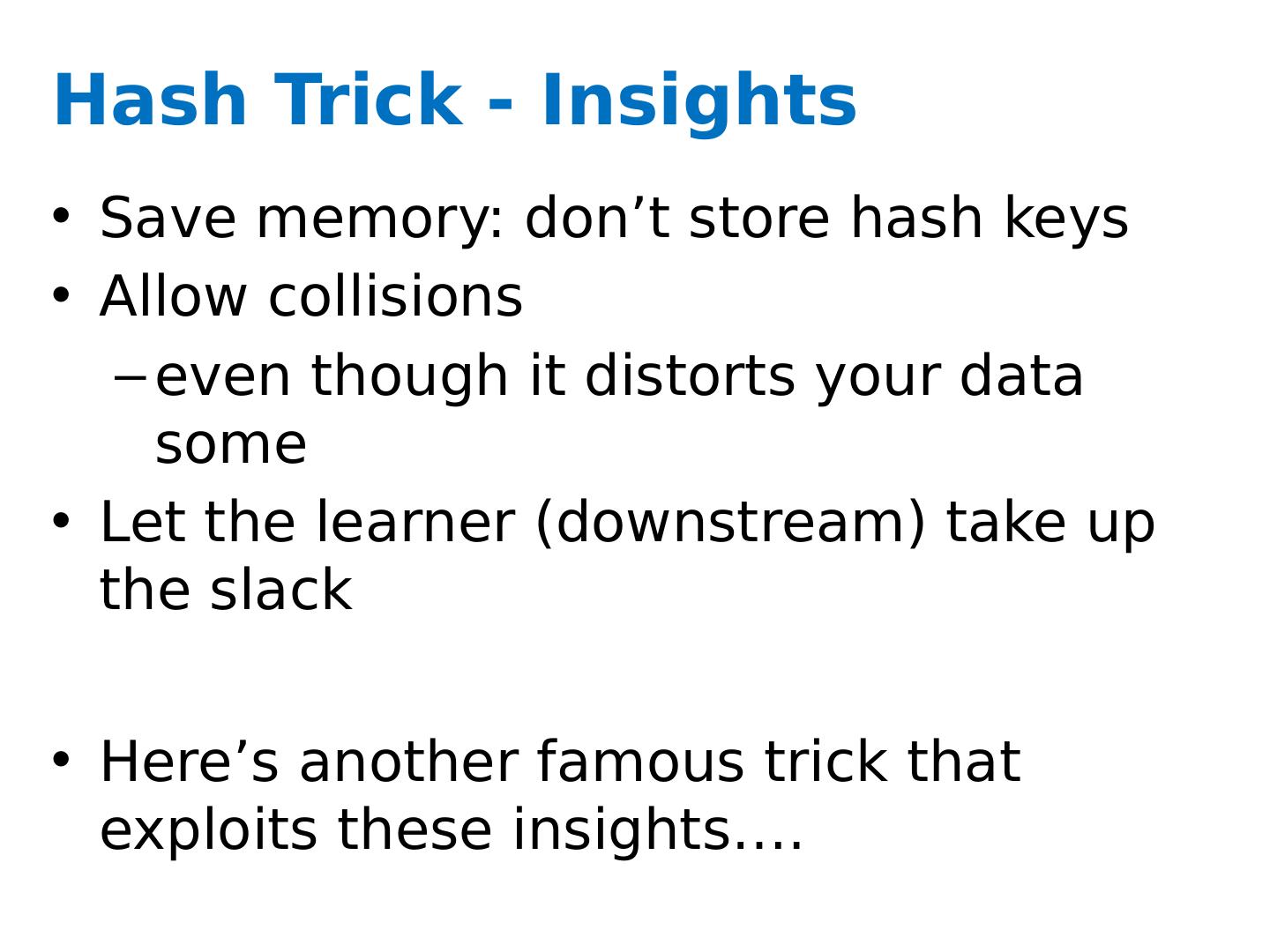 Randomized Hashing Algorithms 5986