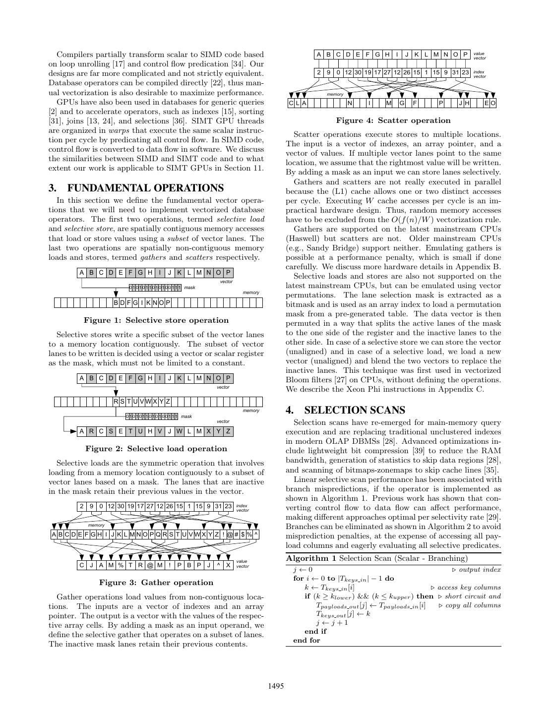 Rethinking SIMD Vectorization for In-Memory Databases Rethinking SIMD Vectorization for In-Memory Databases