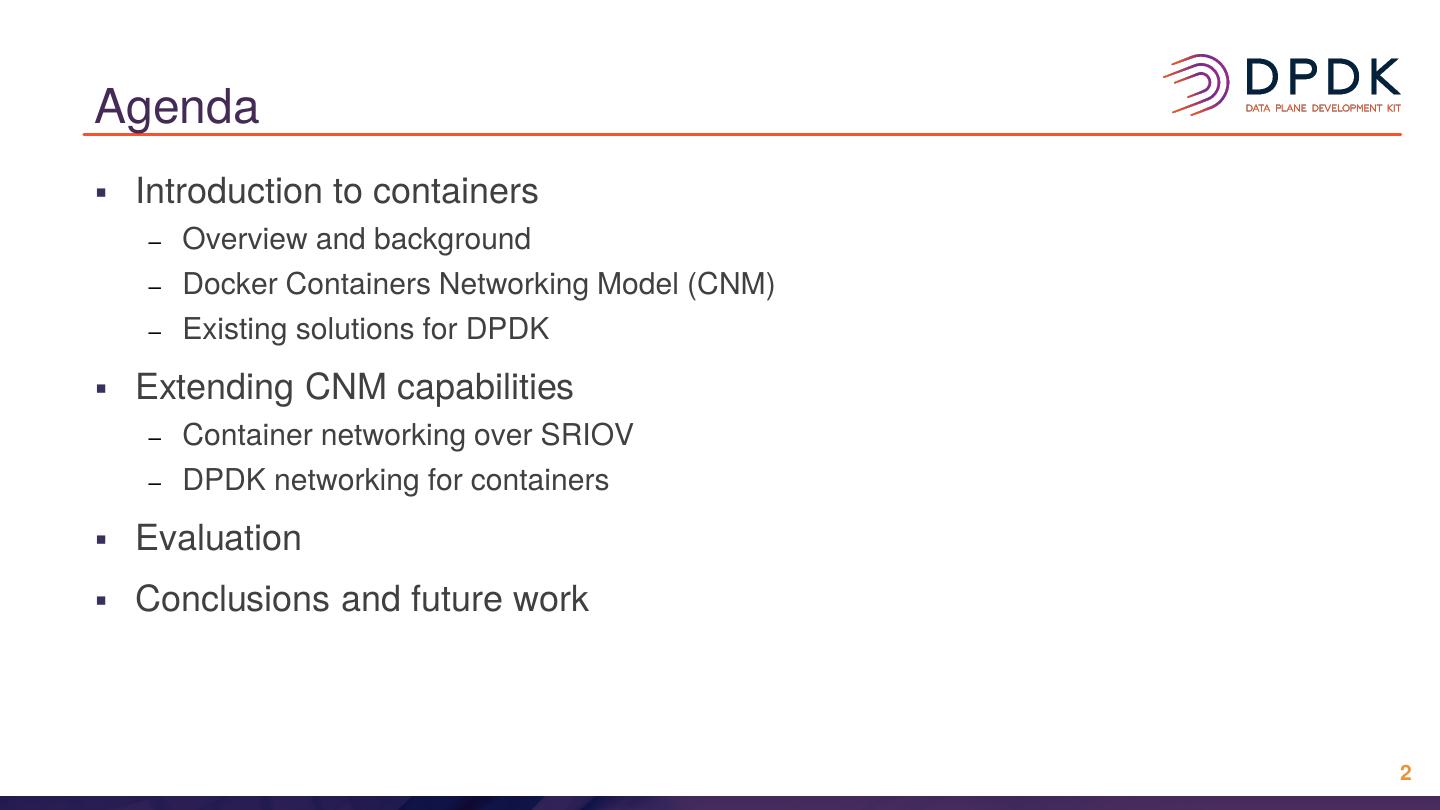 Transparent Container Solution for DPDK Applications