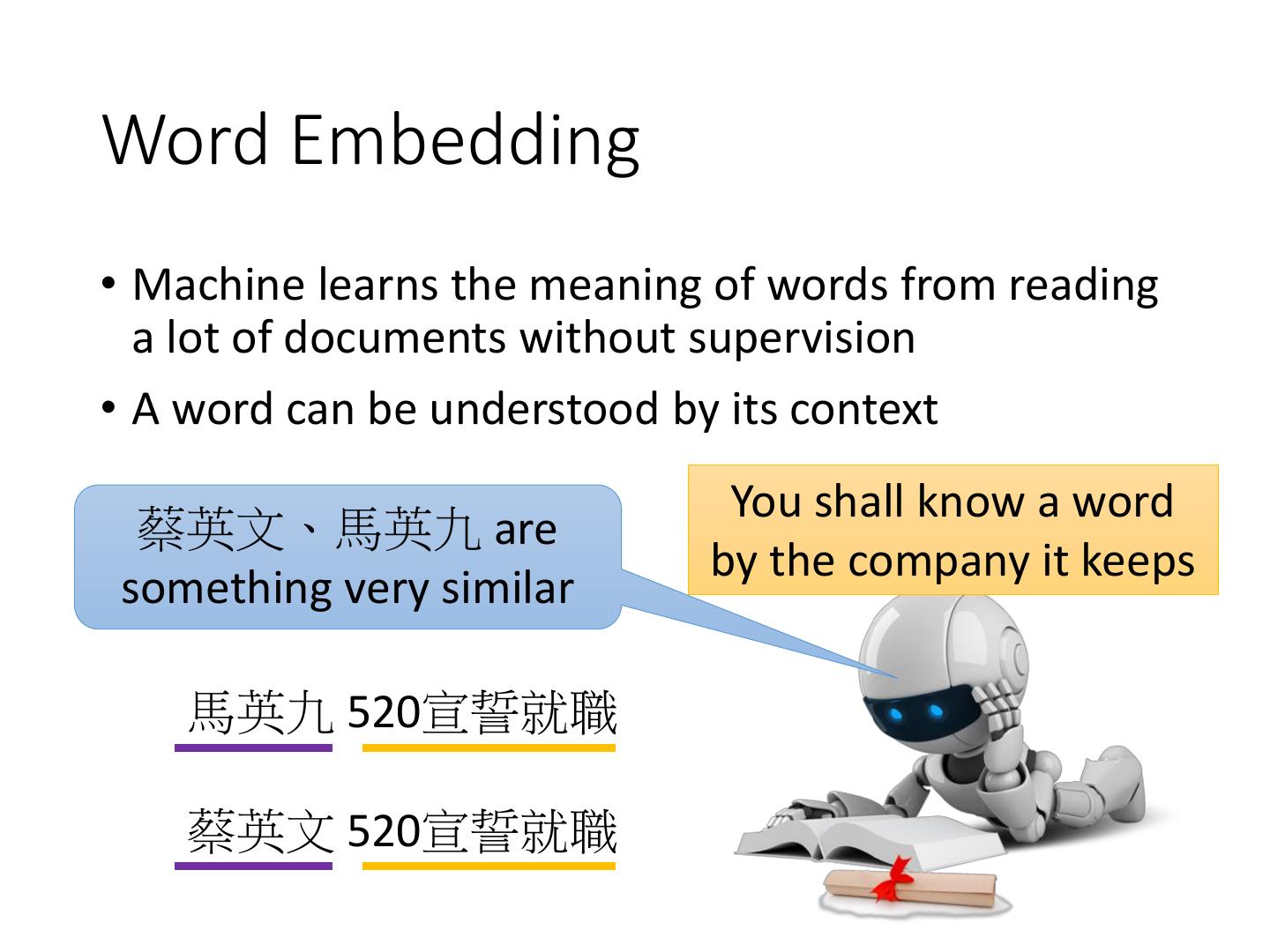 Unsupervised Learning: Word Embedding