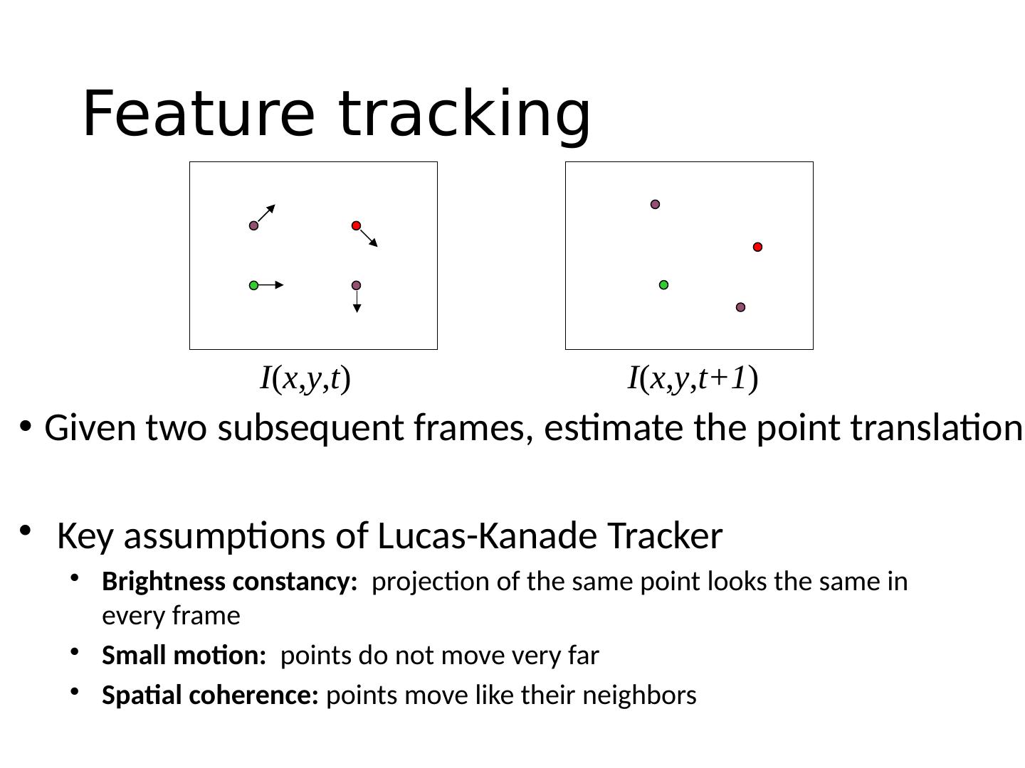 Feature Tracking and Optical Flow