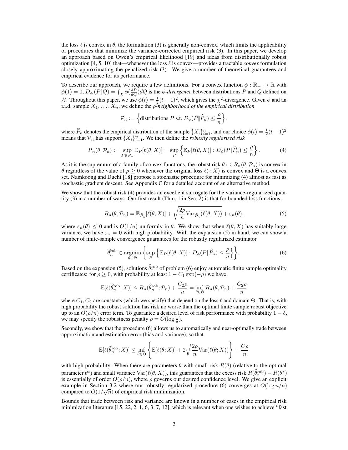 Variance Based Regularization With Convex Objectives