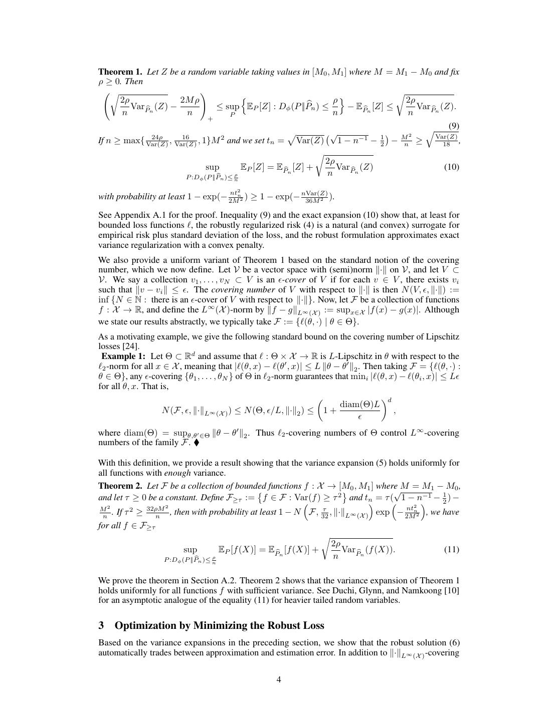 Variance Based Regularization With Convex Objectives