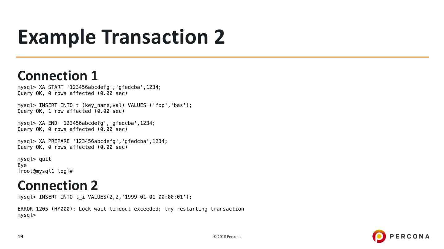 XA Transactions in MySQL