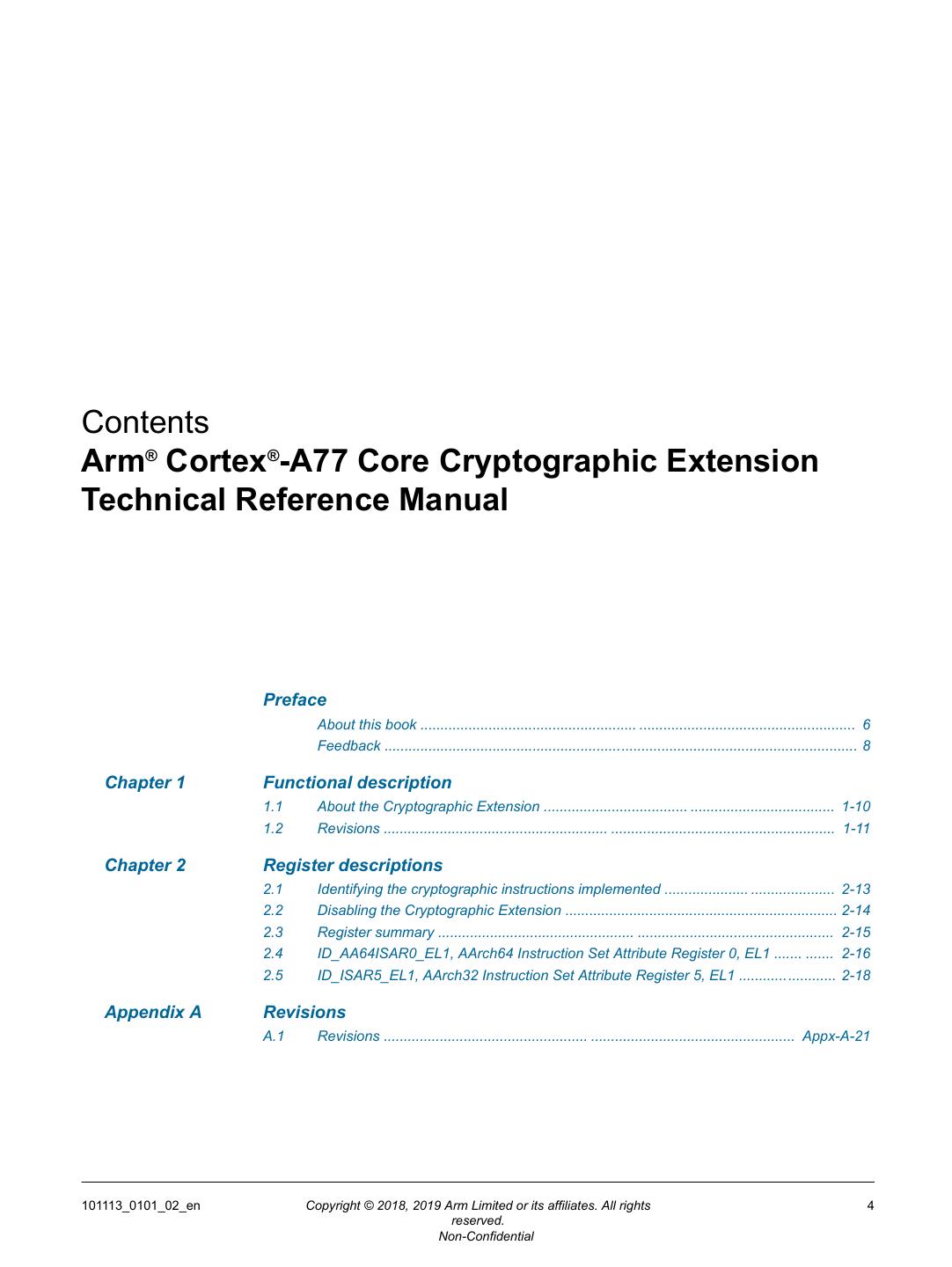 Cortex A 系列处理器cortex A77文档分享 Armcortexa77cryptotrm101113010102en