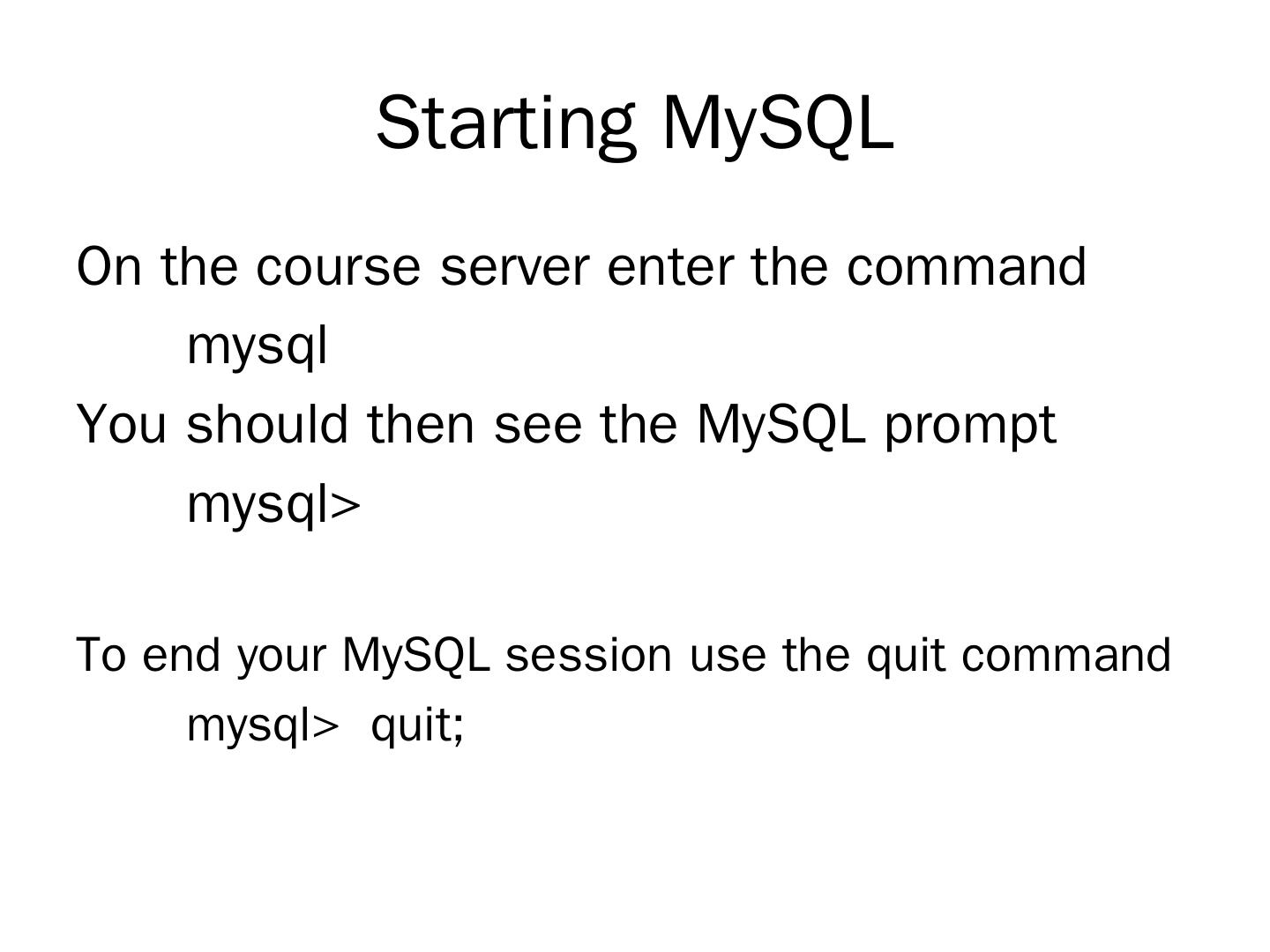 Basic SQL Commands - NDSU