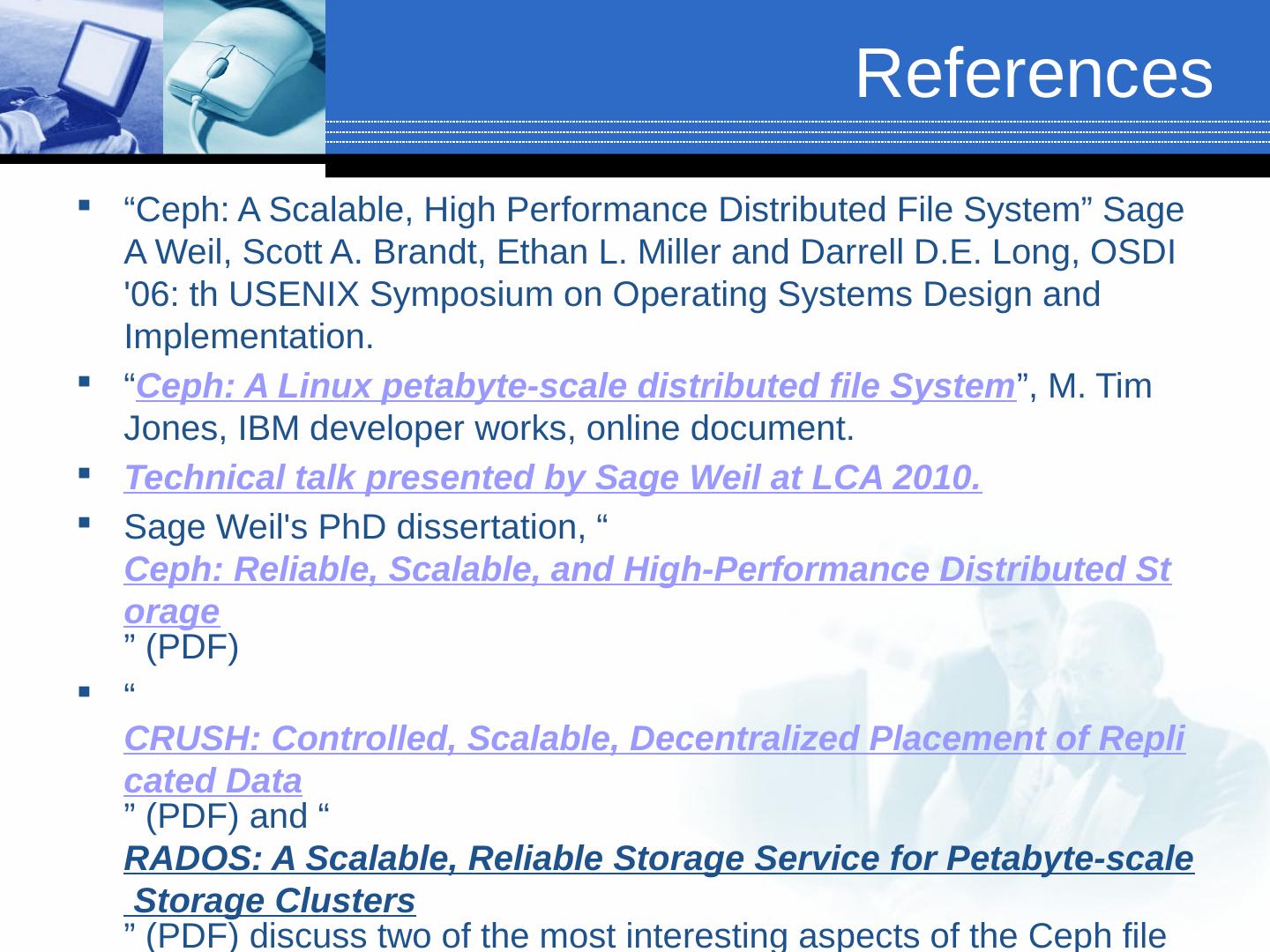 Ceph: A Scalable, High-Performance Distributed File System Ceph: A Scalable, High-Performance Distributed File System