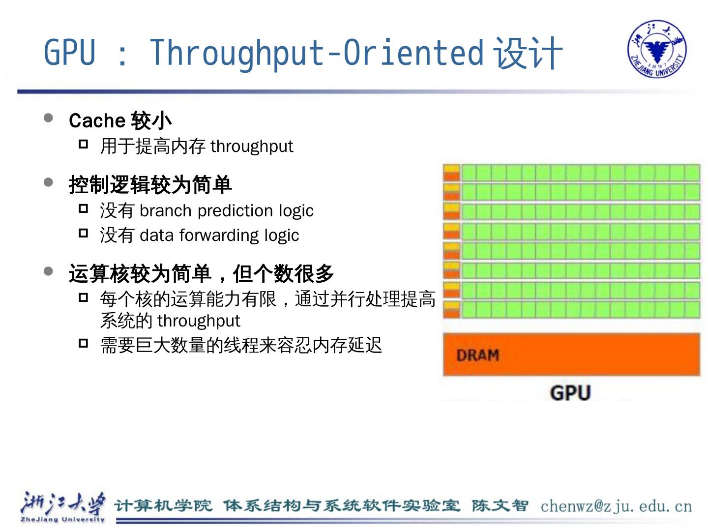 Gpu与cpu线程的区别 浙江大学计算机学院