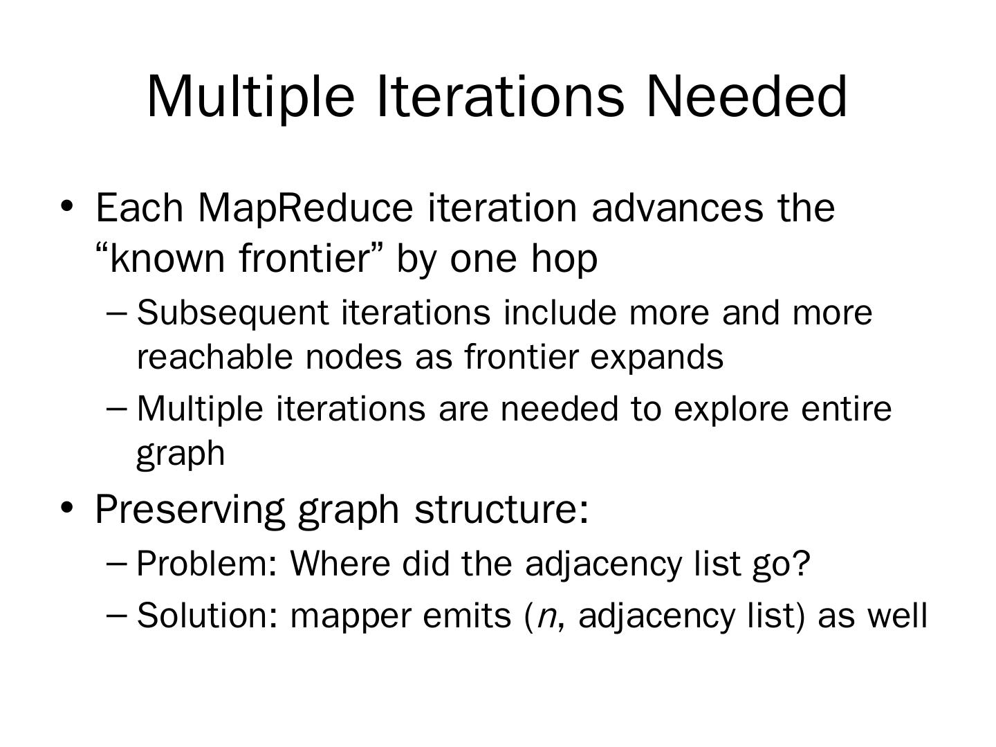 Graph Processing With Mapreduce