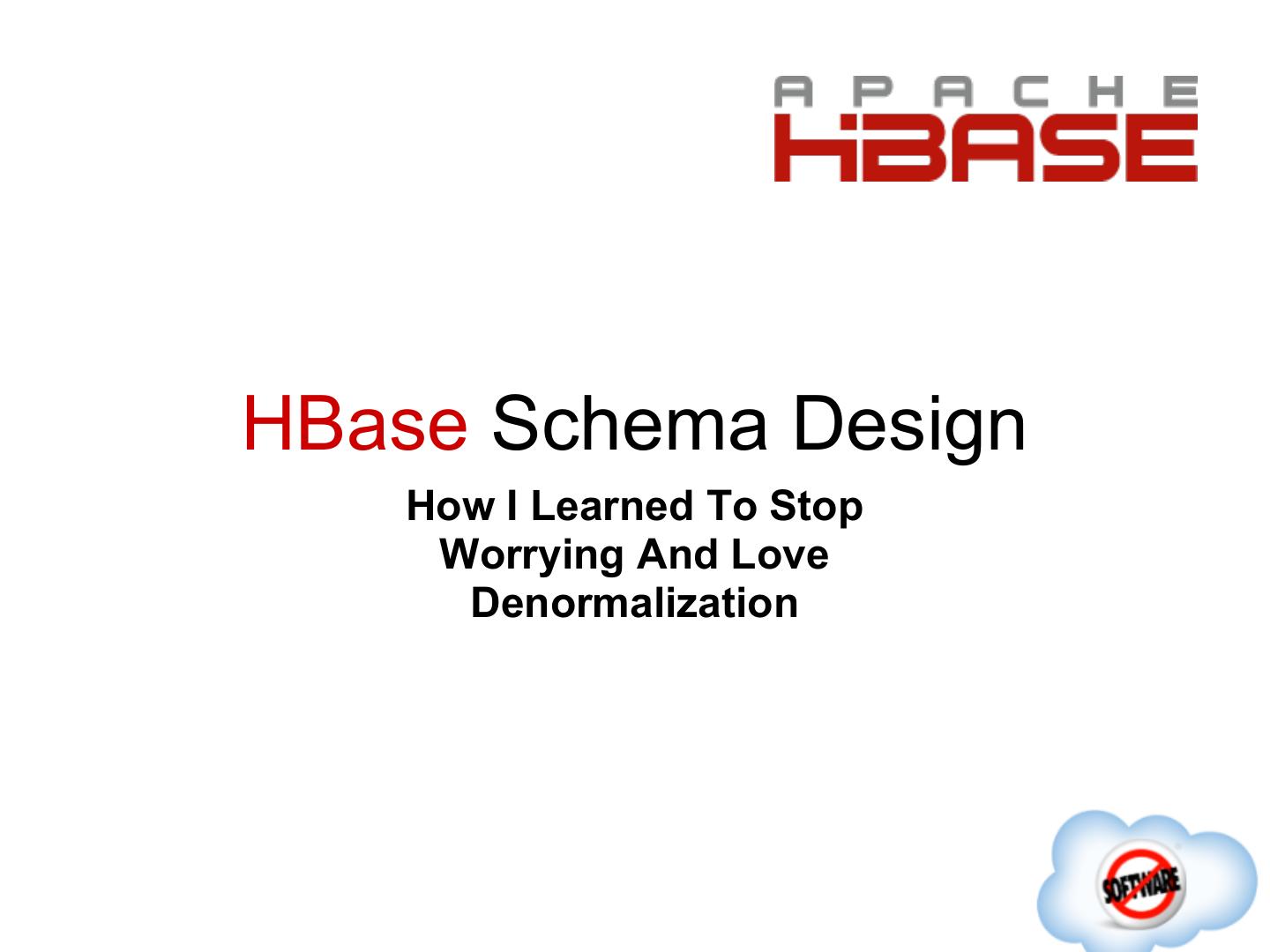 Hbase Schema设计 