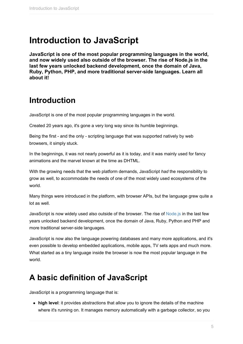Javascript Handbook