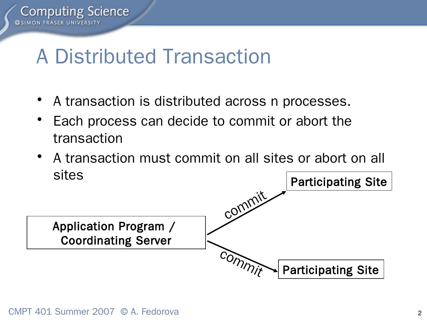 Lecture11 Distributed Transactions