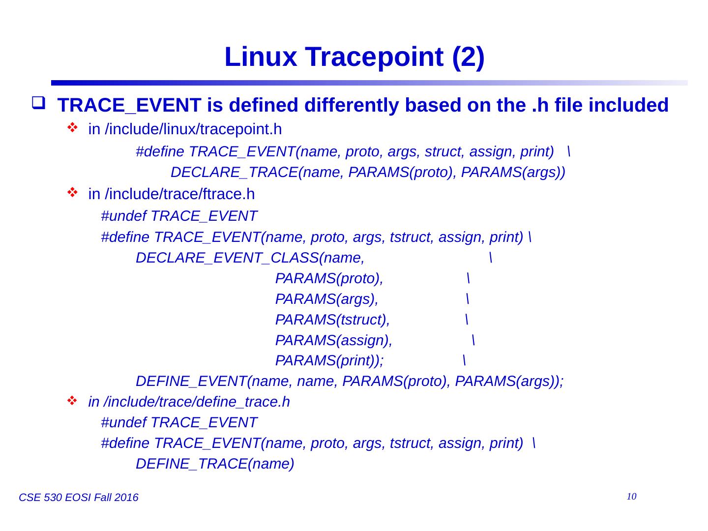 Linux Tracepoint and Kprobe - ASU