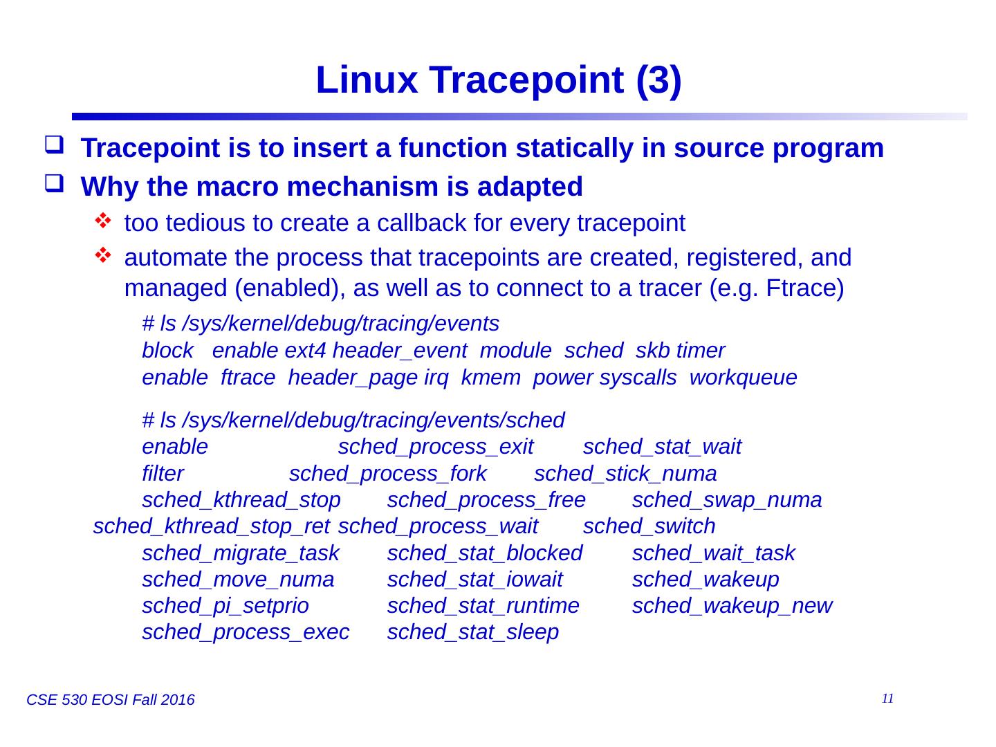 Linux Tracepoint and Kprobe - ASU