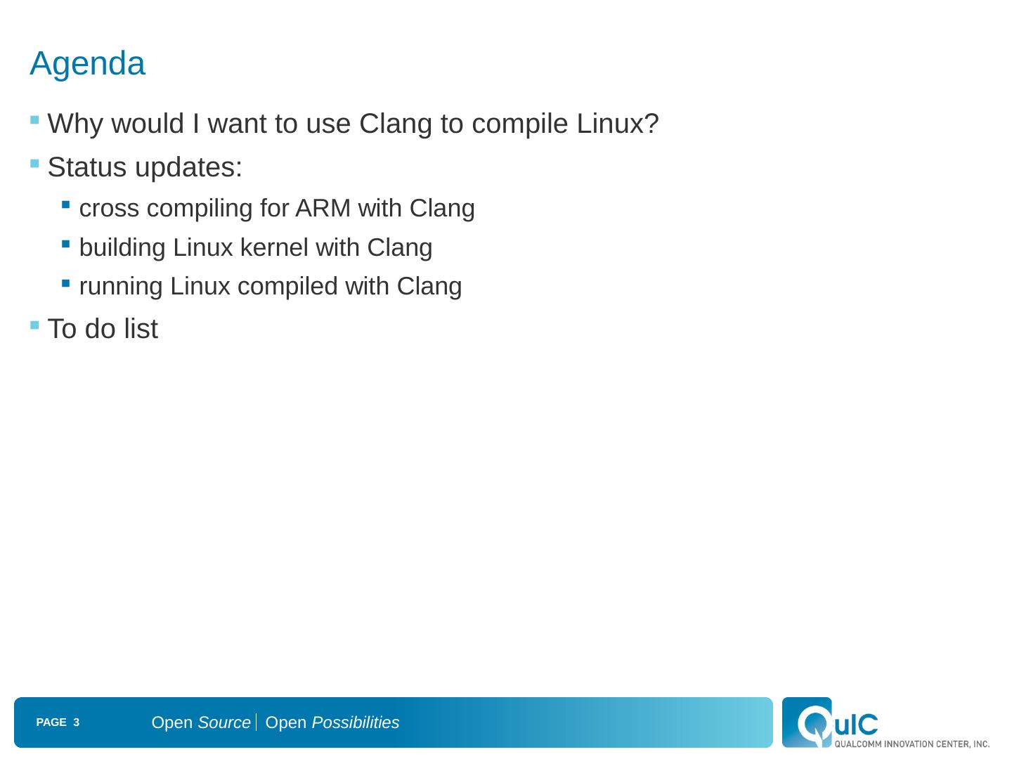 Compiling Linux with LLVM