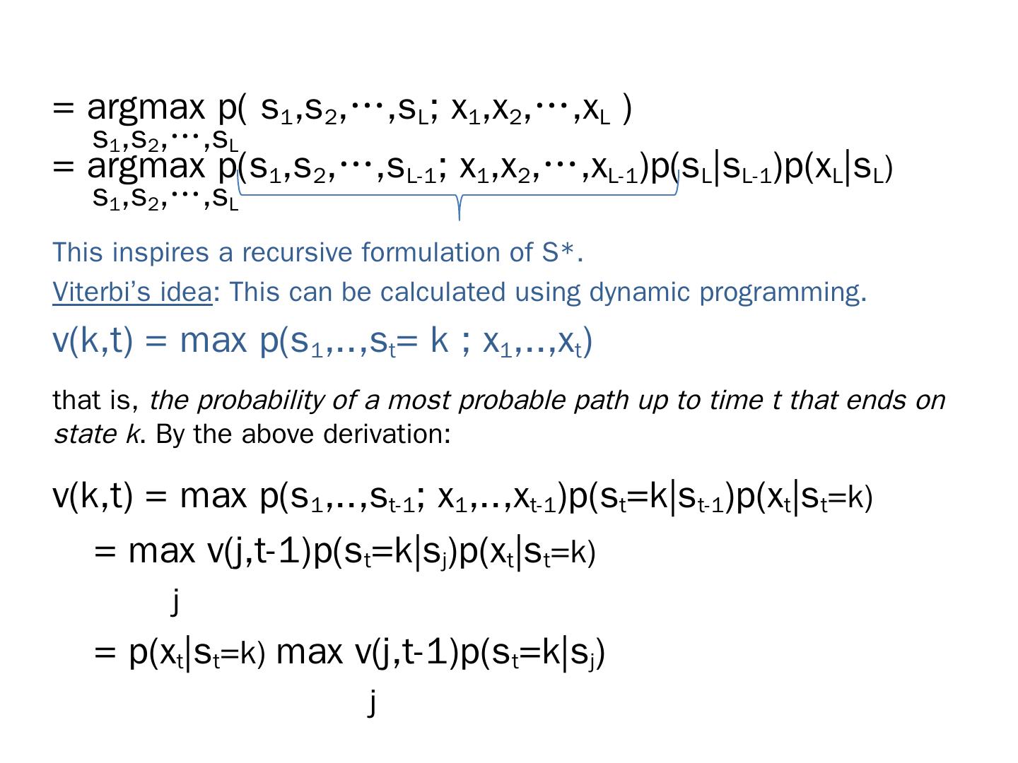 Viterbi Forward And Backward Algorithms For Hidden Markov Models